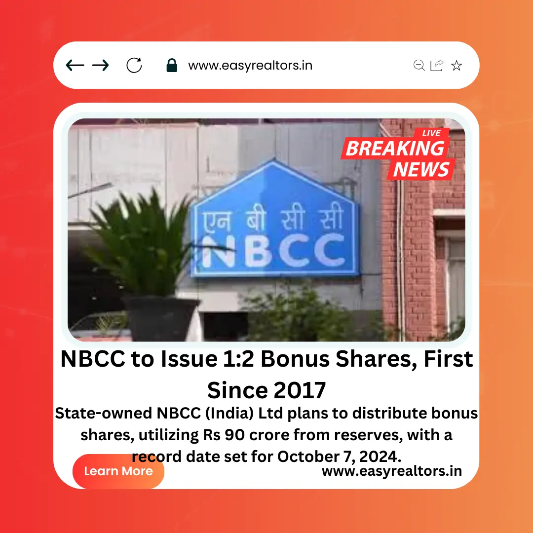 NBCC Announces 1:2 Bonus Share Issue After 7 Years